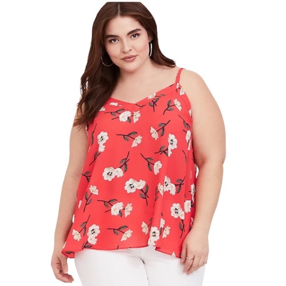 torrid | Tops | Torrid Red Sophie Floral Cami Tank Top Size Womens Plus ...